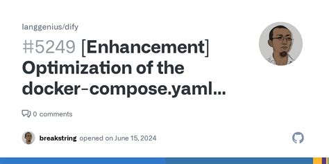 Enhancement Optimization Of The Docker Composeyaml File · Issue