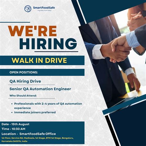 Hiring Qaengineer Walkininterview Softwaretesting Techjobs