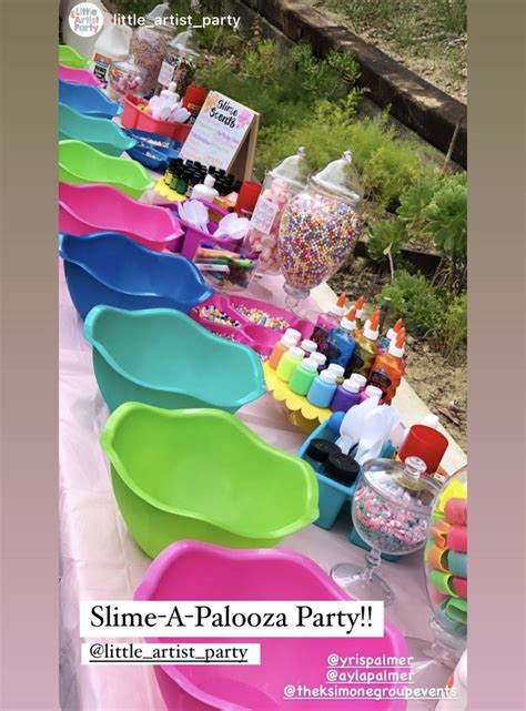 Slime Birthday Party Activities Slime Birthday Party Ideas Slime Bar