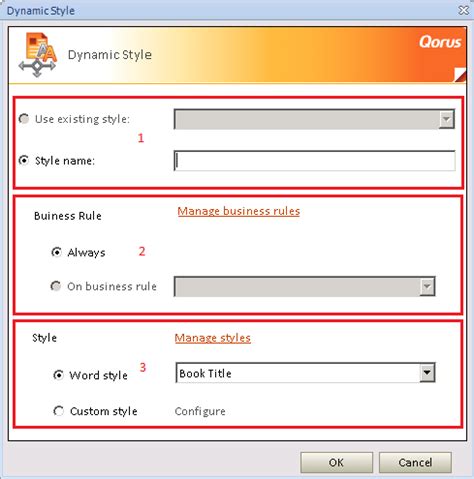Adding A Dynamic Style To A Template Qorus DocGeneration Helpdesk And Knowledge Center