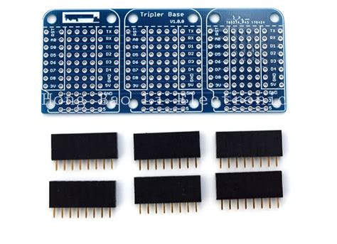 3pcs Triple Base For Mini D1 Triplet Perf Board For Arduino Compatible