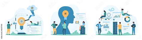 Data Processing In Computing System Engineering With AI Set Tiny People And Cloud Bot Research