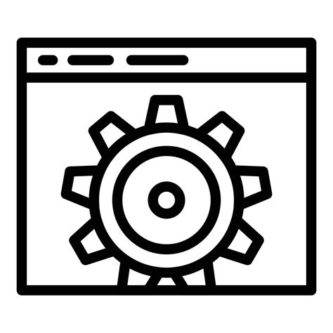 web service icon outline vector work build 15216272 vector art at vecteezy