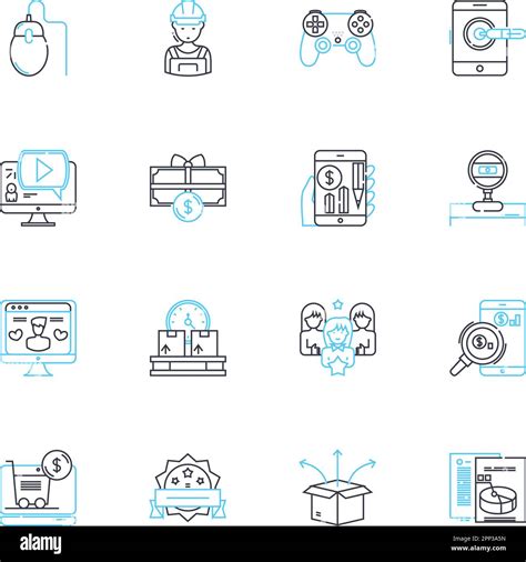 Email Management Linear Icons Set Inbox Unread Archive Priority