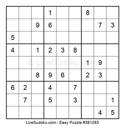 Easy Sudoku Online 381283 Live Sudoku Easy Sudoku Online 381283 Live Sudoku