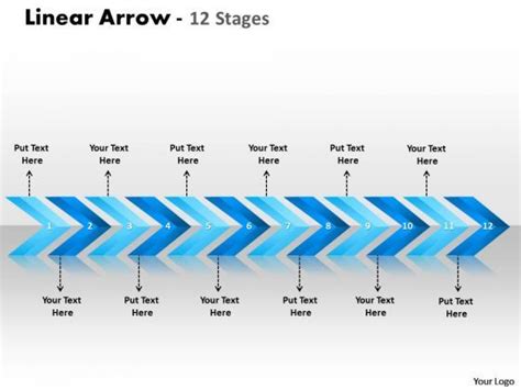 marketing diagram linear arrows 12 stages consulting diagram