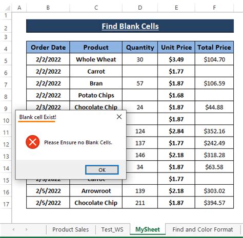 How To Find Blank Cells Using Vba In Excel 6 Methods Exceldemy