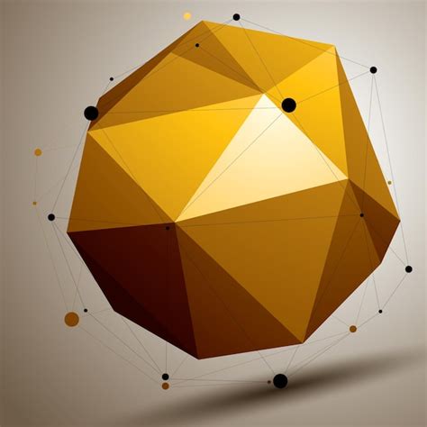 Premium Vector Geometric Abstract 3d Complicated Lattice Object Bright Asymmetric Element