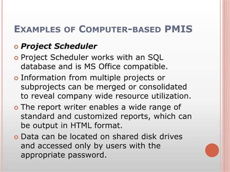 Project Management Information System Pptx