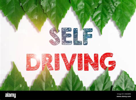 Conceptual Display Self Driving Business Concept Autonomous Vehicle Ability To Navigate Without