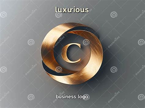 Elegant Minimalist Gold C And J Monogram Logo For Luxury Branding Stock Illustration