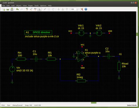 Using Subcircuits In Ngspice