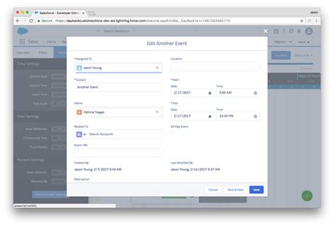 Add Your Own Fields To The Calendar Using Lightning Modal Boxes In Salesforce Dayback