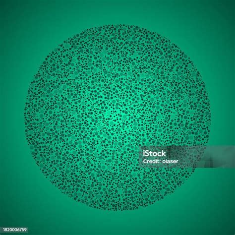 Abstract Green Dot Pattern On Green Background Stock Illustration