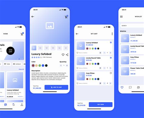 Mobile E Commerce Application Design Vector Art And Graphics