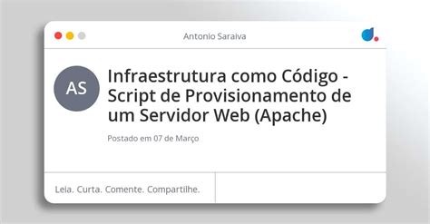 infraestrutura como código script de provisionamento de um servidor