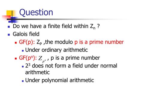 PPT Chap Finite Fields PowerPoint Presentation Free Download ID