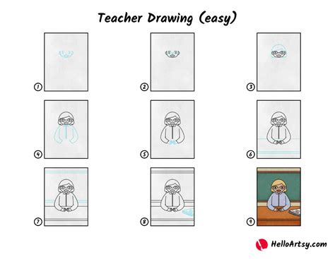 How To Draw A Girl Teacher Step By Step