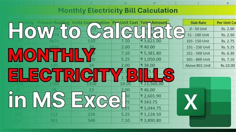 How To Calculate Electricity Bill In Ms Excel Electricity Bill