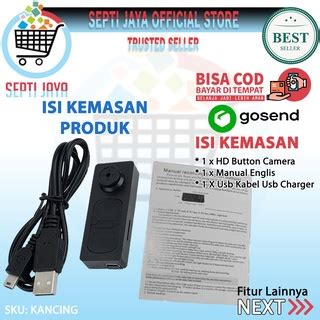 Jual Kamera Mini HD Button Dv Spy Camera bentuk Kancing Baju lens TF Card Spycam Hidden Kecil ...