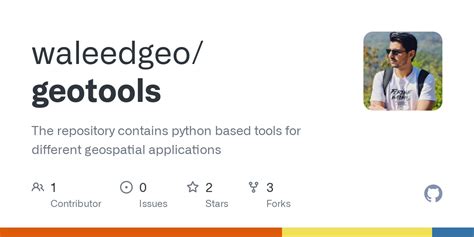 github waleedgeo geotools the repository contains python based tools