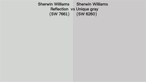 Sherwin Williams Reflection Vs Unique Gray Side By Side Comparison