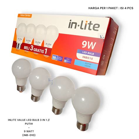 Jual Lampu Led In Lite Bulb Value Inb W Paket Free Pcs Shopee Indonesia