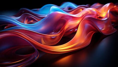 Premium Photo Abstract Backdrop With Smooth Flowing Wave Pattern In Vibrant Colors Generated By Ai