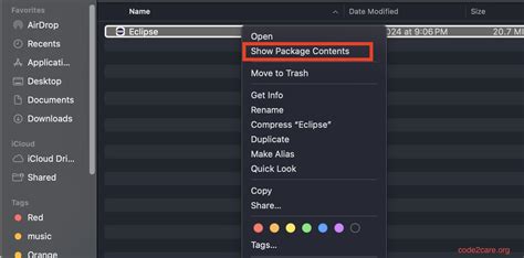 Locating I File In Eclipse On Macos Code2care