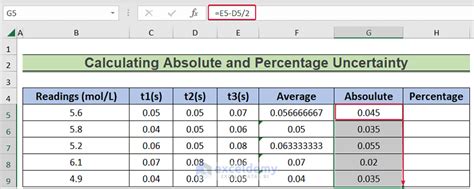 How To Calculate Uncertainty In Excel 3 Effective Ways