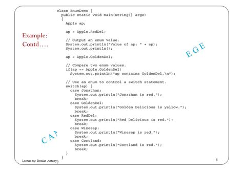 Enumerations Type Wrappers And Autoboxing Pdf Programming