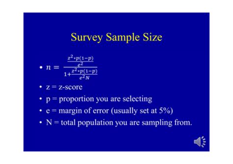 sample size flashcards quizlet