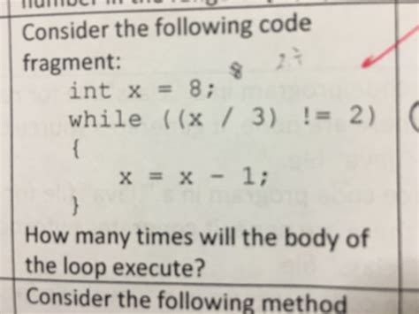 Solved Consider The Following Code Fragment Int X 8