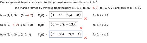 Solved Find An Appropriate Parametrization For The Given Chegg Com