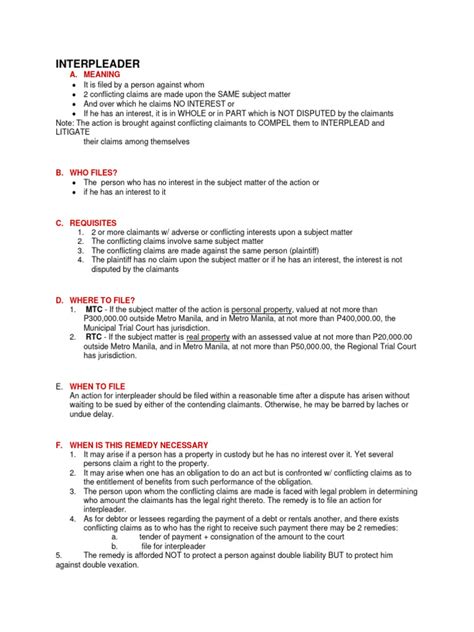 Interpleader Pdf Complaint Lawsuit