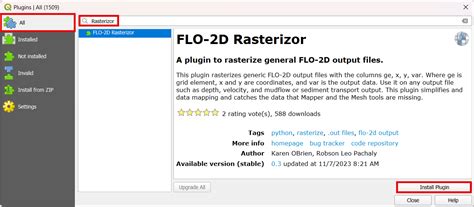 Run Rasterizor — Flo 2d Tutorials Documentation
