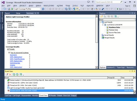 Light Coverage Profiler Results Overview Aqtime Documentation