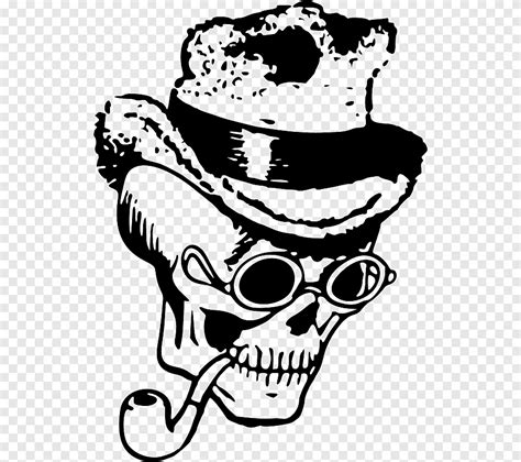 두개골 흑백 시각 예술 두개골 모자 사진술 Png Pngegg
