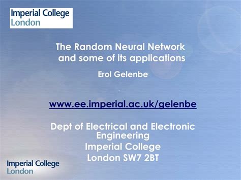 Ppt Random Neural Networks And Applications Overview Powerpoint Presentation Id9256060