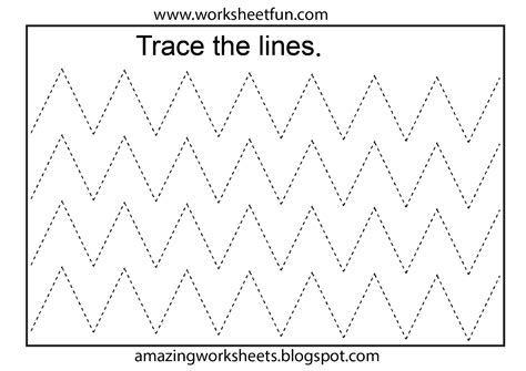 Spring Tracing Zig Zag Lines Worksheets Day