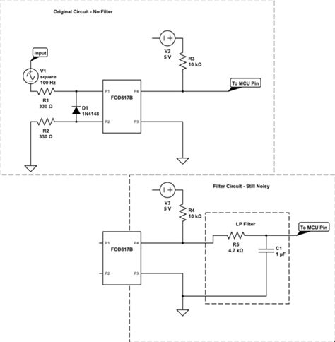 Opto Isolator Low Pass Filter For Square Wave Through An Optoisolator Electrical Engineering