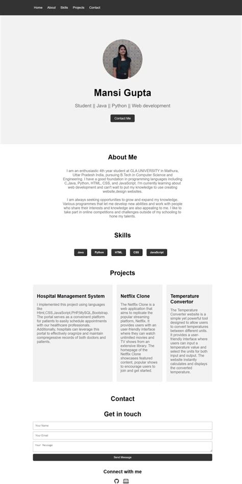 Mansi Gupta On Linkedin Task1 Bharatintern Webdevelopment Intern