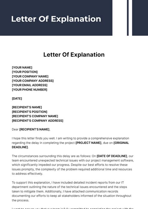 A Winning Letter Of Explanation Template Forestryencyclopedia