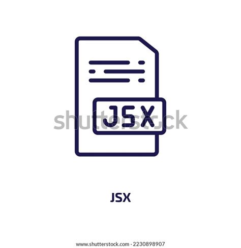 Jsx Icon Programming Collection Thin Linear Stock Vector Royalty Free