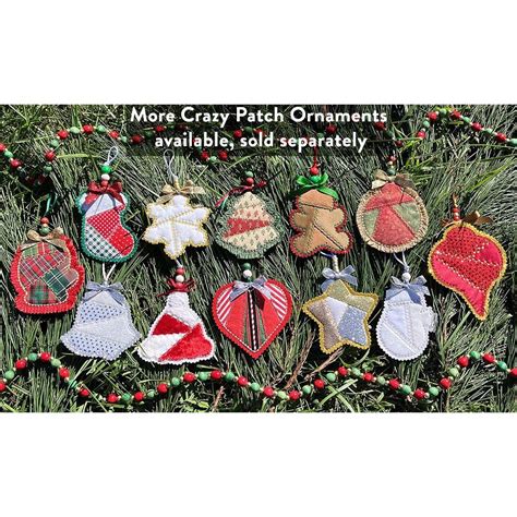 Ith Crazy Patch Ornament Gingerbread Machine Embroidery Designs By Juju