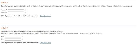 Solved Part 1 Determine The Value Of C In The Network Shown Chegg Com