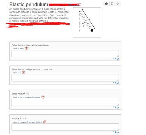 Solved Elastic Pendulum An Elastic Pendulum Consists Of A