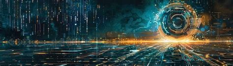 Premium Photo Binary Code Morphing Into Futuristic Symbols On A Hitech Canvas