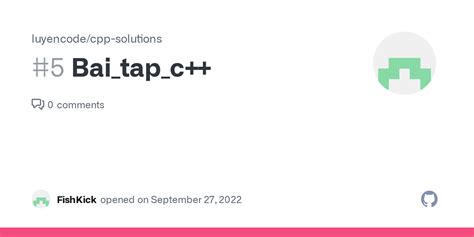 Baitapc · Issue 5 · Luyencodecpp Solutions · Github