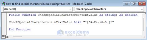 How To Find Special Characters Using Vba In Excel 3 Quick Methods